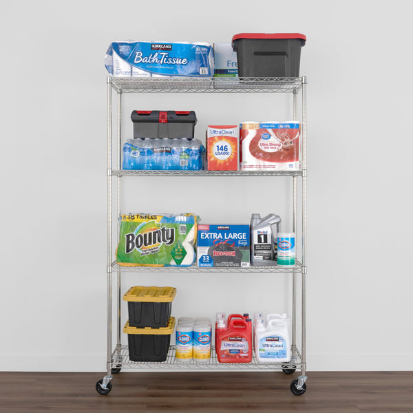 18" x 48" x 72" 4-Tier Wire Rack sku-43121210065110 – Garage Cabinets ...