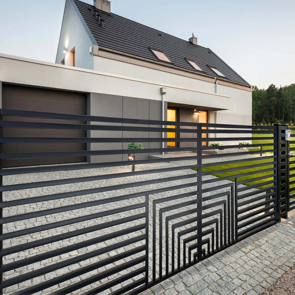 Aleko Steel Dual Swing Driveway Gate - Florence Style - 16 x 6 Feet ...