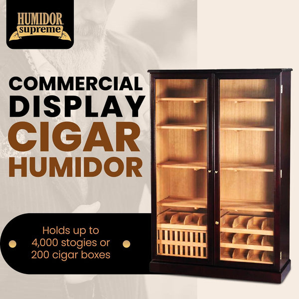 Humidor Supreme Mahogany Commercial Humidor Cabinet 4,000 Cigar ...