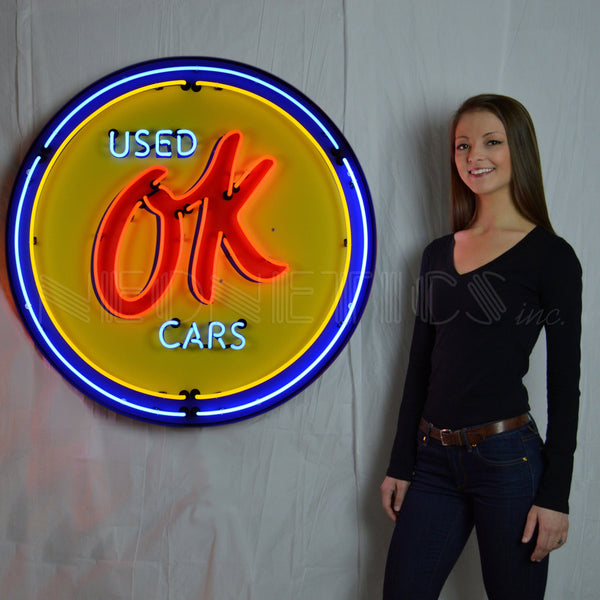 Neonetics Gm Ok Used Cars 36 Inch Neon Sign In Metal Can 9CHVOK ...