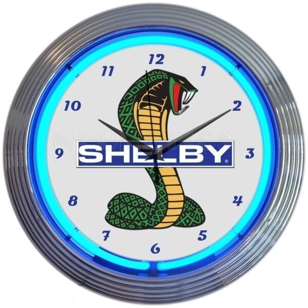 Neonetics Shelby Cobra Ford OLP Mustang Neon Clock - 8SHLBY 8SHLBY ...