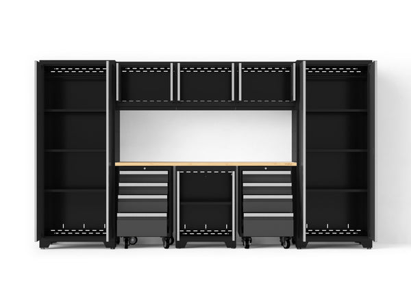 Newage Bold XL 9-Piece Garage Cabinet Set Extra-Deep Steel Storage ...