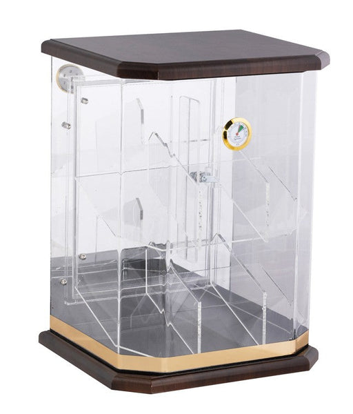 Prestige Import Group Franklin Wood Acrylic Display Humidor 150-Count ...