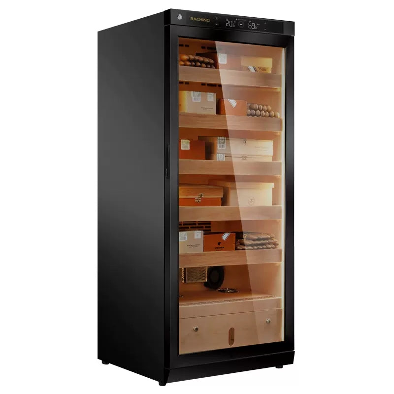 Raching C230A Electronic Humidor Cabinet for 900 Cigars C230A-BLACK-CCW ...