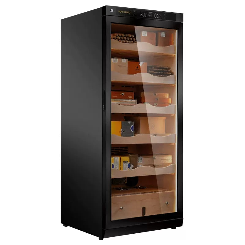 Raching C230A Electronic Humidor Cabinet for 900 Cigars C230A-BLACK-CCW ...