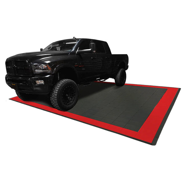 Swisstrax Diamondtrax Home Two Car Garage Floor Tile Mat (Jet Black ...