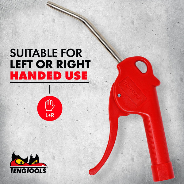 Teng Tools Pistol Grip Style Air Blow Gun with 4 Inch Long Nozzle & 1/4 ...