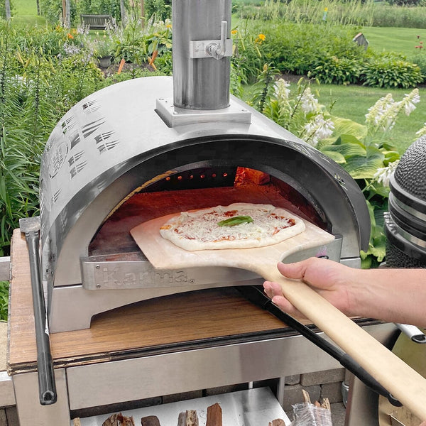 WPPO WKK-01S-304 Karma 25 Stainless Steel Wood Fire Outdoor Pizza Oven ...