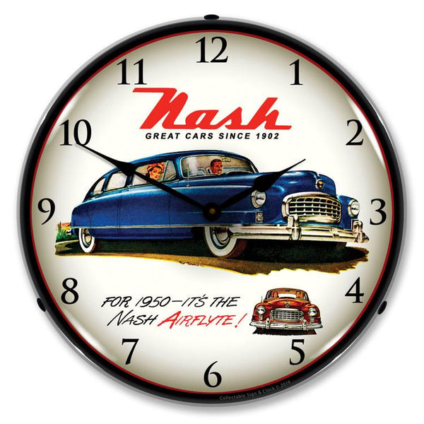 Collectable Sign and Clock - 1950 Nash Clock 1802845 – Garage Cabinets ...