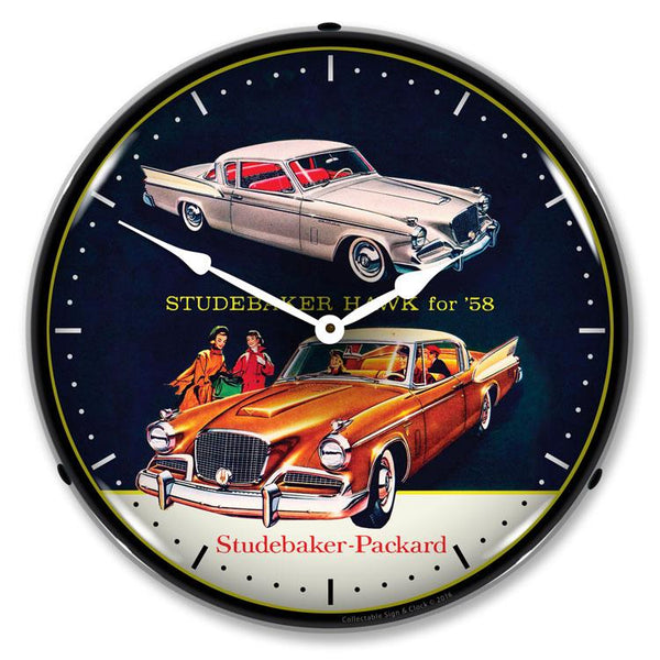 Collectable Sign and Clock - 1958 Studebaker Hawk Clock 1611676 ...