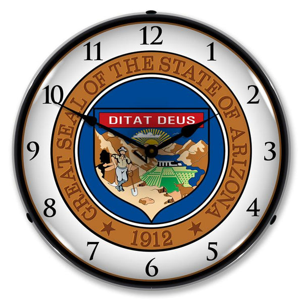Collectable Sign and Clock - Arizona State Seal Clock 811185 – Garage ...