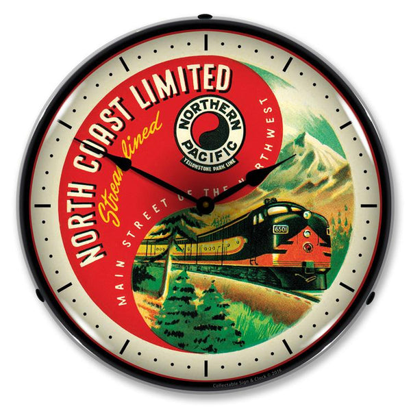 Collectable Sign and Clock - Northern Pacific Clock 1603639 – Garage ...