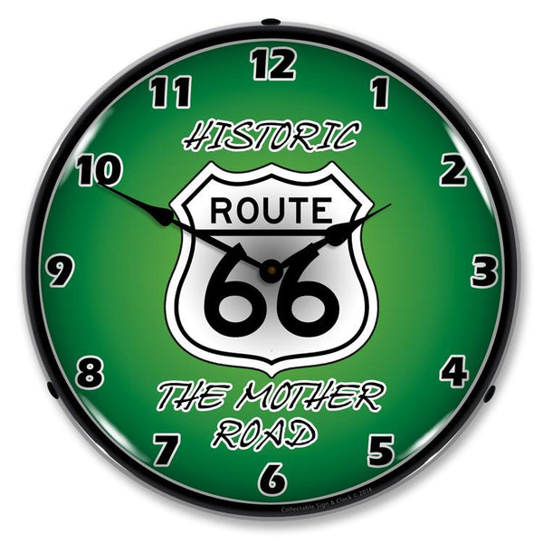 Collectable Sign and Clock - Route 66 The Mother Road Clock RE1405513 ...