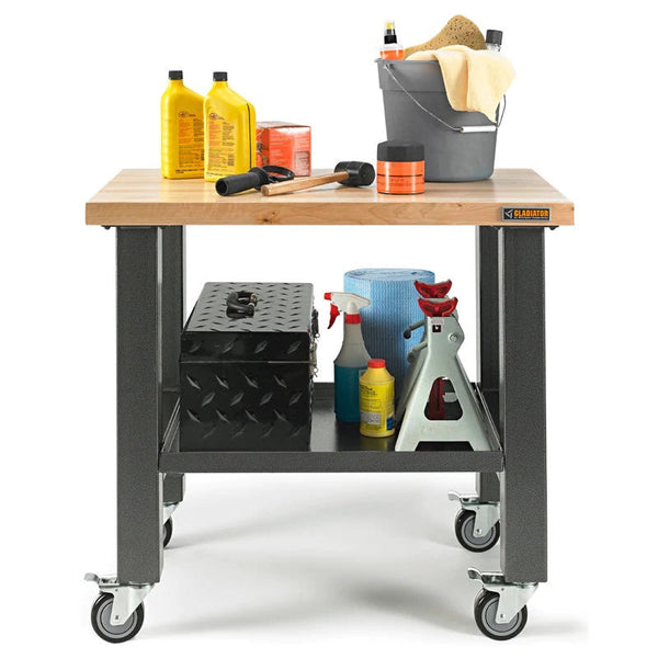 Gladiator 3' Hardwood Mobile Workstation GAMW36HWEG – Garage Cabinets ...