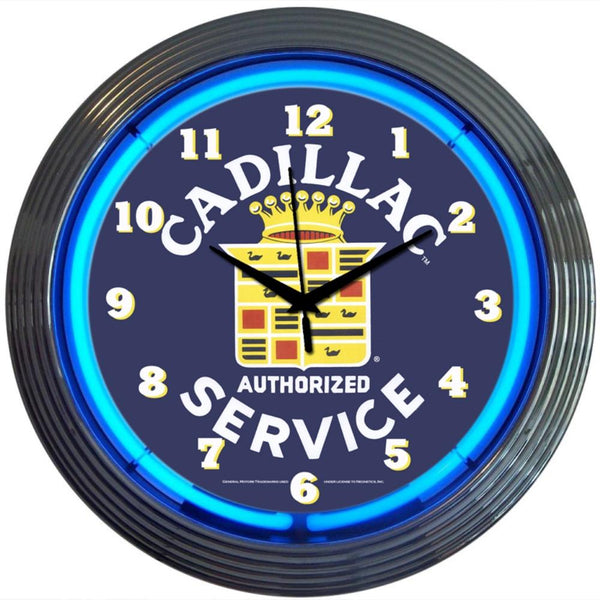 Neonetics CADILLAC SERVICE NEON CLOCK 8CADSR – Garage Cabinets Online